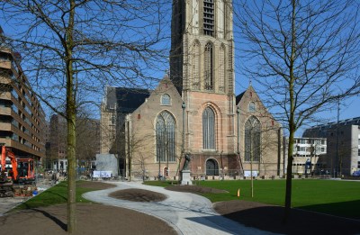 Grotekerkplein is stadspark - Nieuwbouw Architectuur Rotterdam